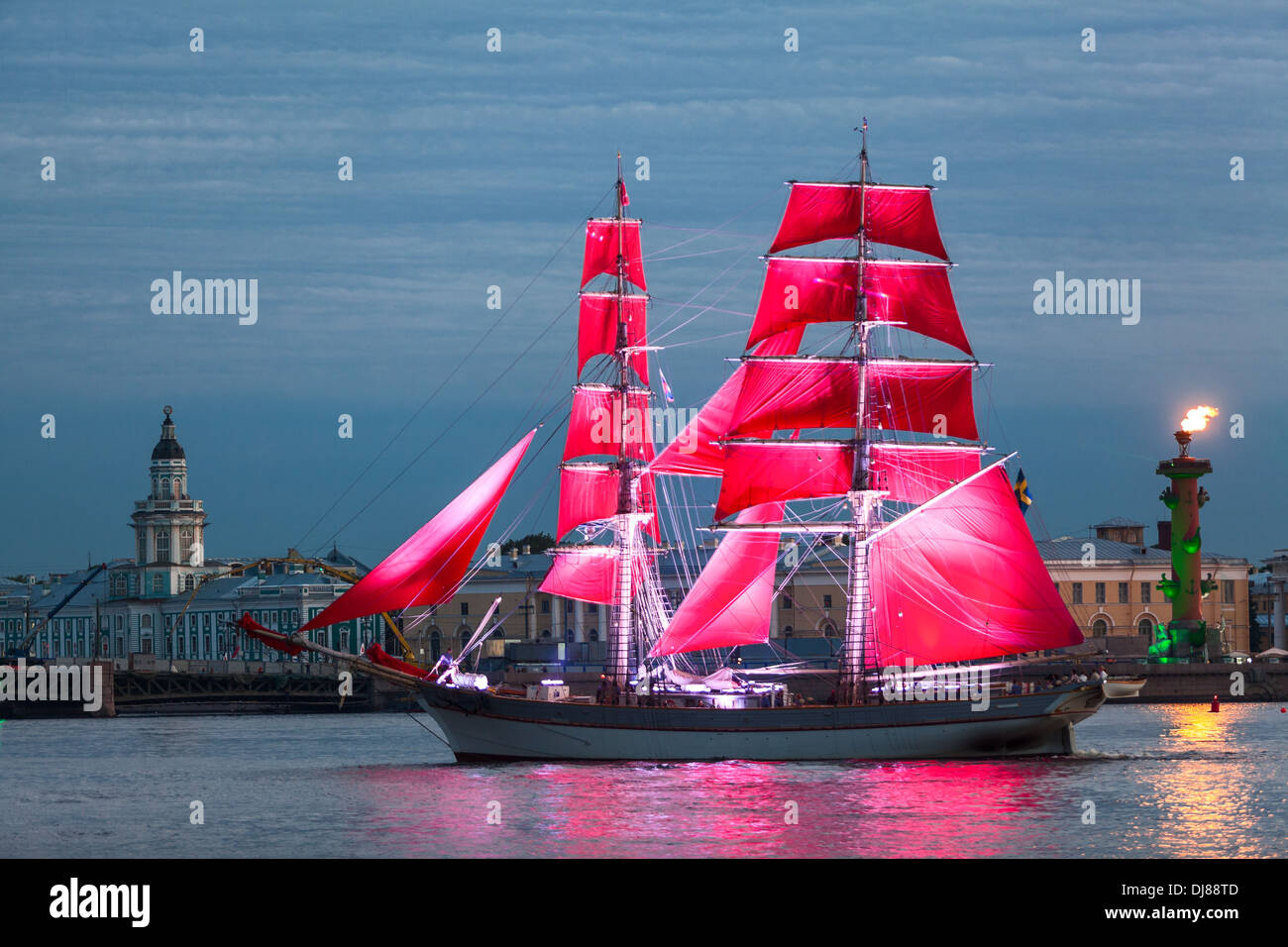 Celebration Scarlet Sails show during the White Nights Festival, St ...
