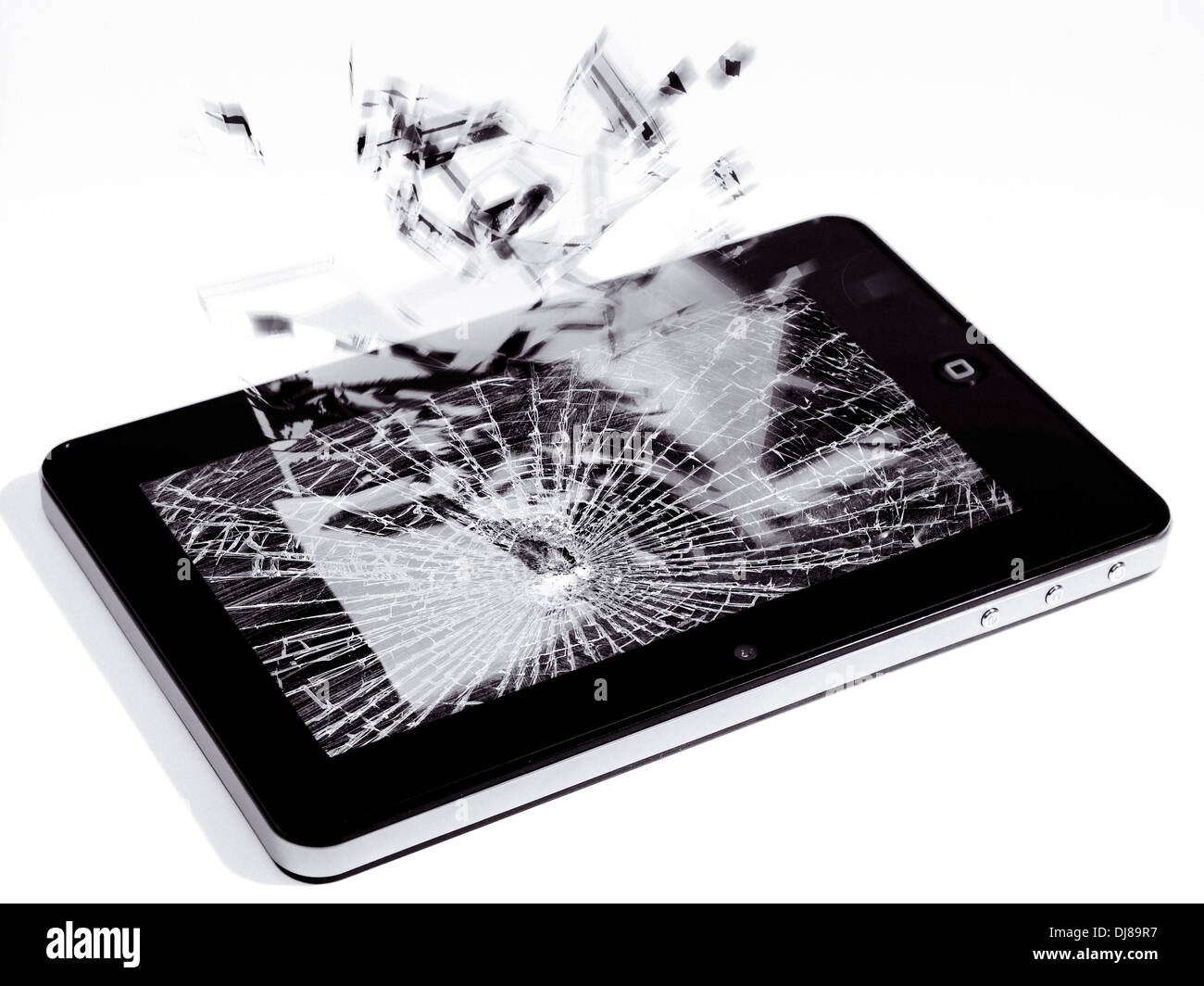 Broken Tablet PC Stock Photo - Alamy