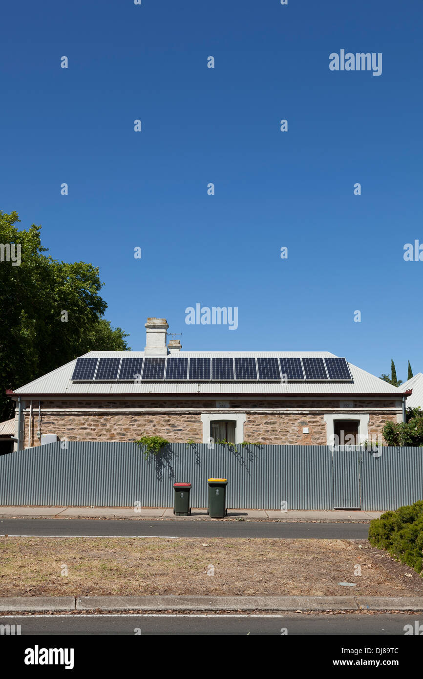 Domestic Solar Panel installation in suburban South Australia Stock ...
