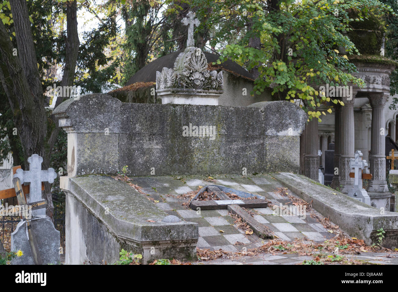 Ghica family tomb house in Bellu Orthodox Cemetery, Bucharest, Romania ...