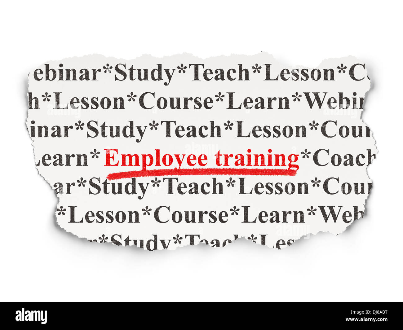 Education concept: Employee Training on Paper background Stock Photo ...
