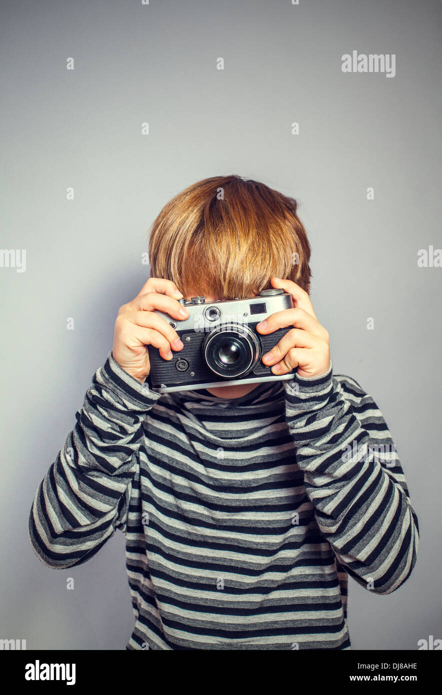 with an old camera Stock Photo - Alamy