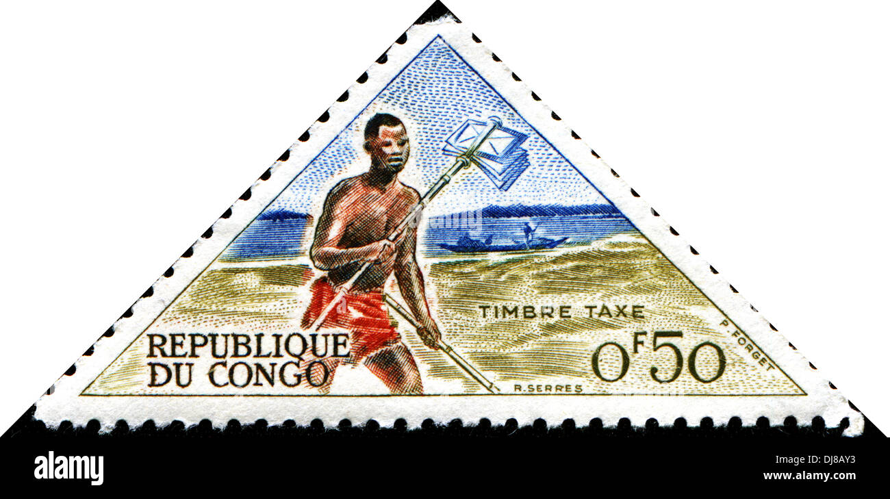 CONGO - CIRCA 1961: A stamp printed in Republic Congo (Brazzaville ...