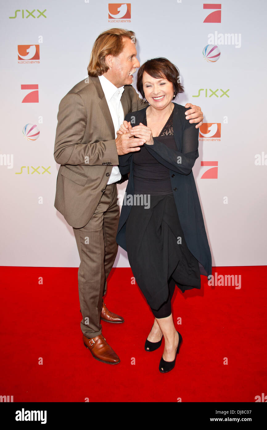 Ingo Lenssen and Angelika Kallwass at the upfronts for German TV ...