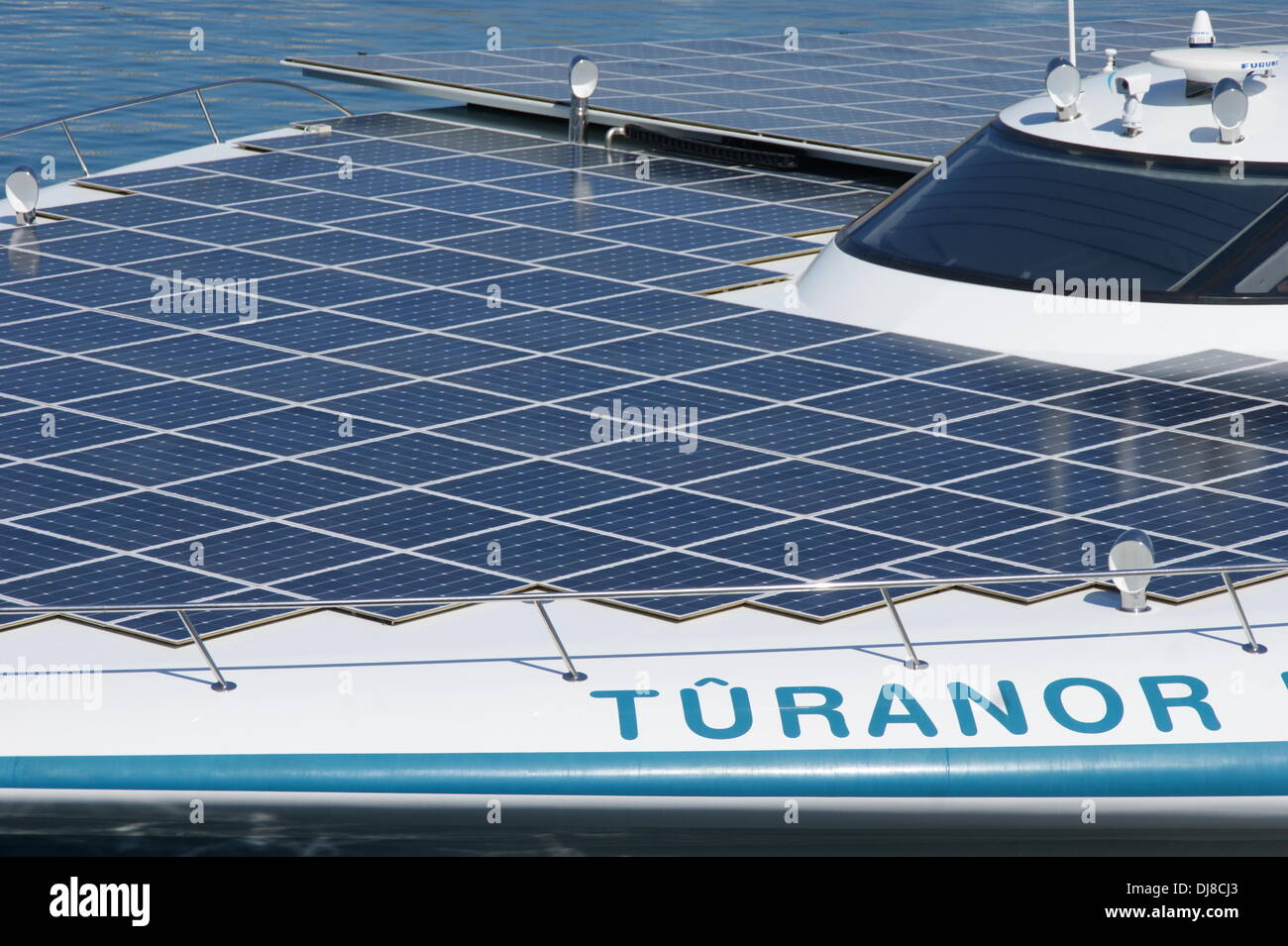 Solar-powered boat The Turanor, currently in Port Adriano, is the first ...