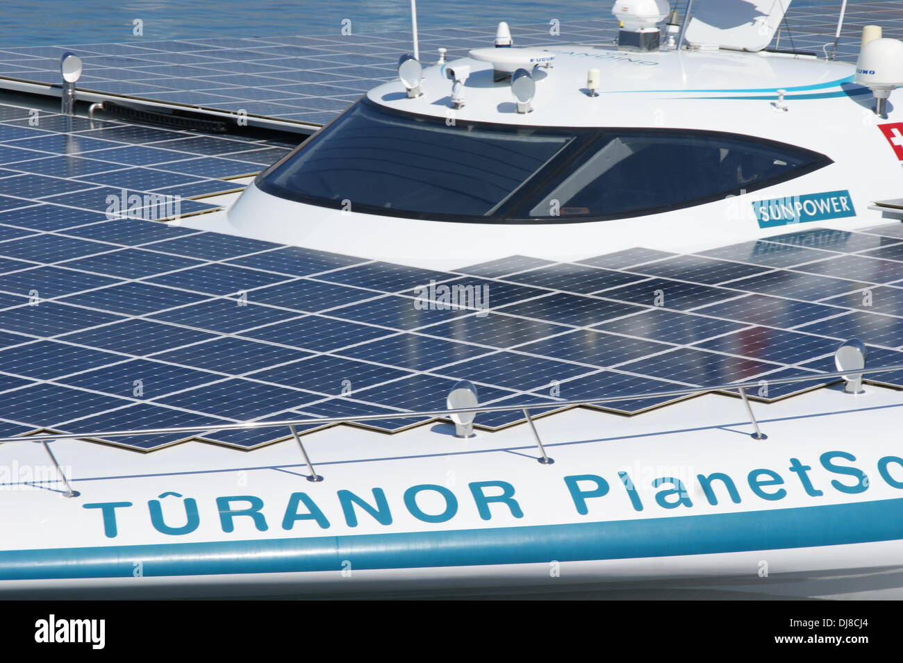 Solar-powered boat The Turanor, currently in Port Adriano, is the first ...