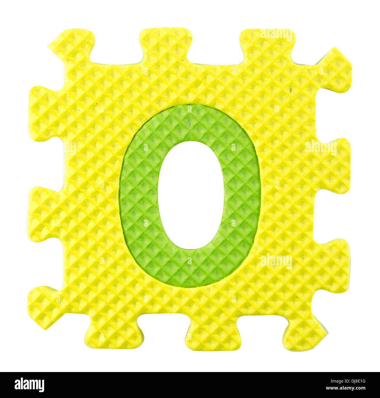 Number Zero, Alphabet puzzle isloated on white background , with ...