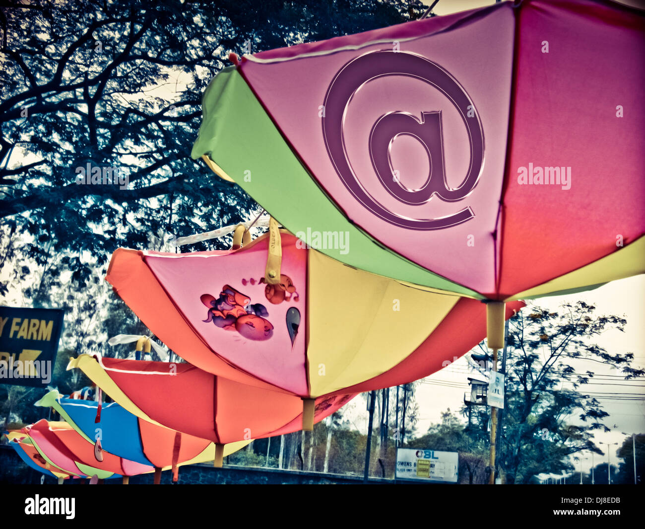 Email icon, at symbol Concept Stock Photo - Alamy