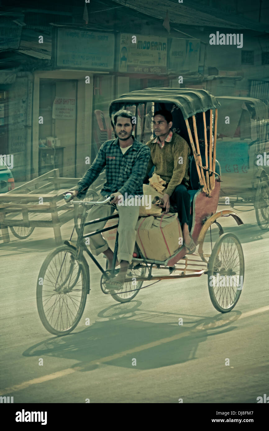 A cycle rickshaw. dibrugarh Assam, India Stock Photo - Alamy