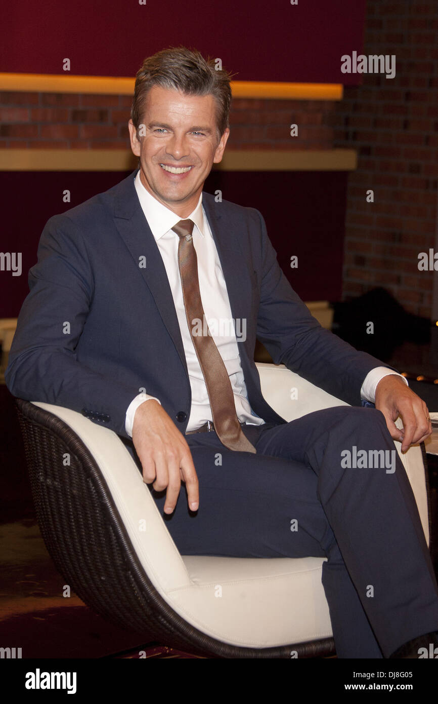 Markus Lanz on German ZDF TV talkshow "Markus Lanz". Hamburg, Germany ...