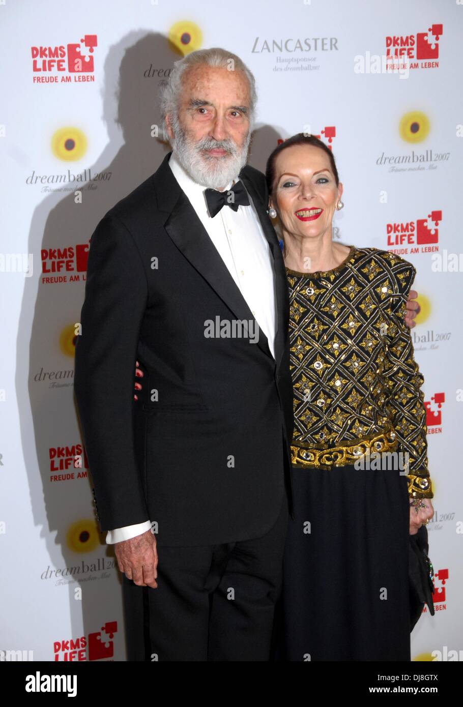 Christopher Lee and his wife Birgit at the Dreamball 2007 in Berlin ...
