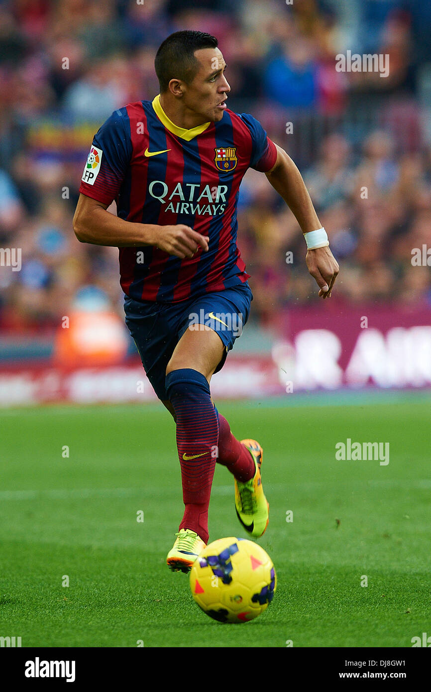Barcelona, Spain. 23rd Nov, 2013. Alexis Sanchez (FC Barcelona), during ...