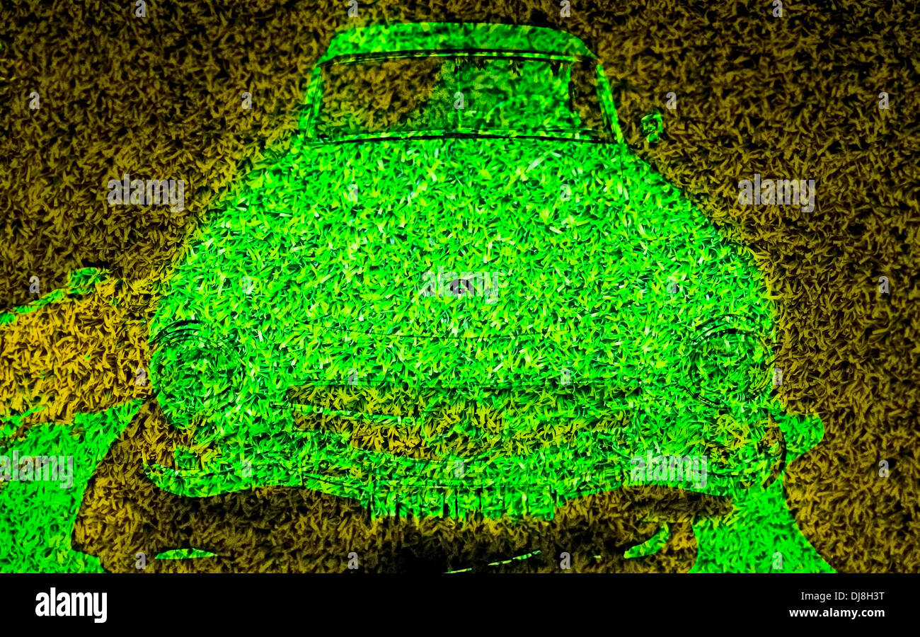 Vintage Car, Go Green, concept Stock Photo - Alamy