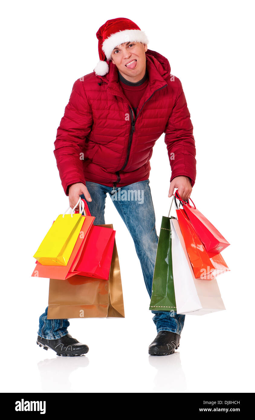 Man winter clothes gift Cut Out Stock Images & Pictures - Alamy