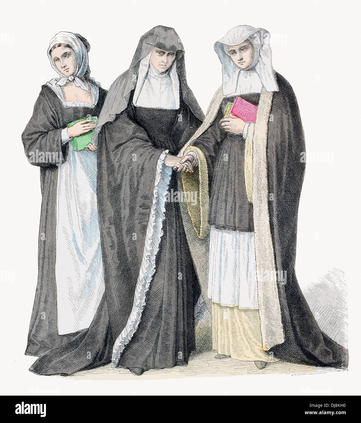 Late 18th century XVIII Religious order of Benedictine Stock Photo - Alamy
