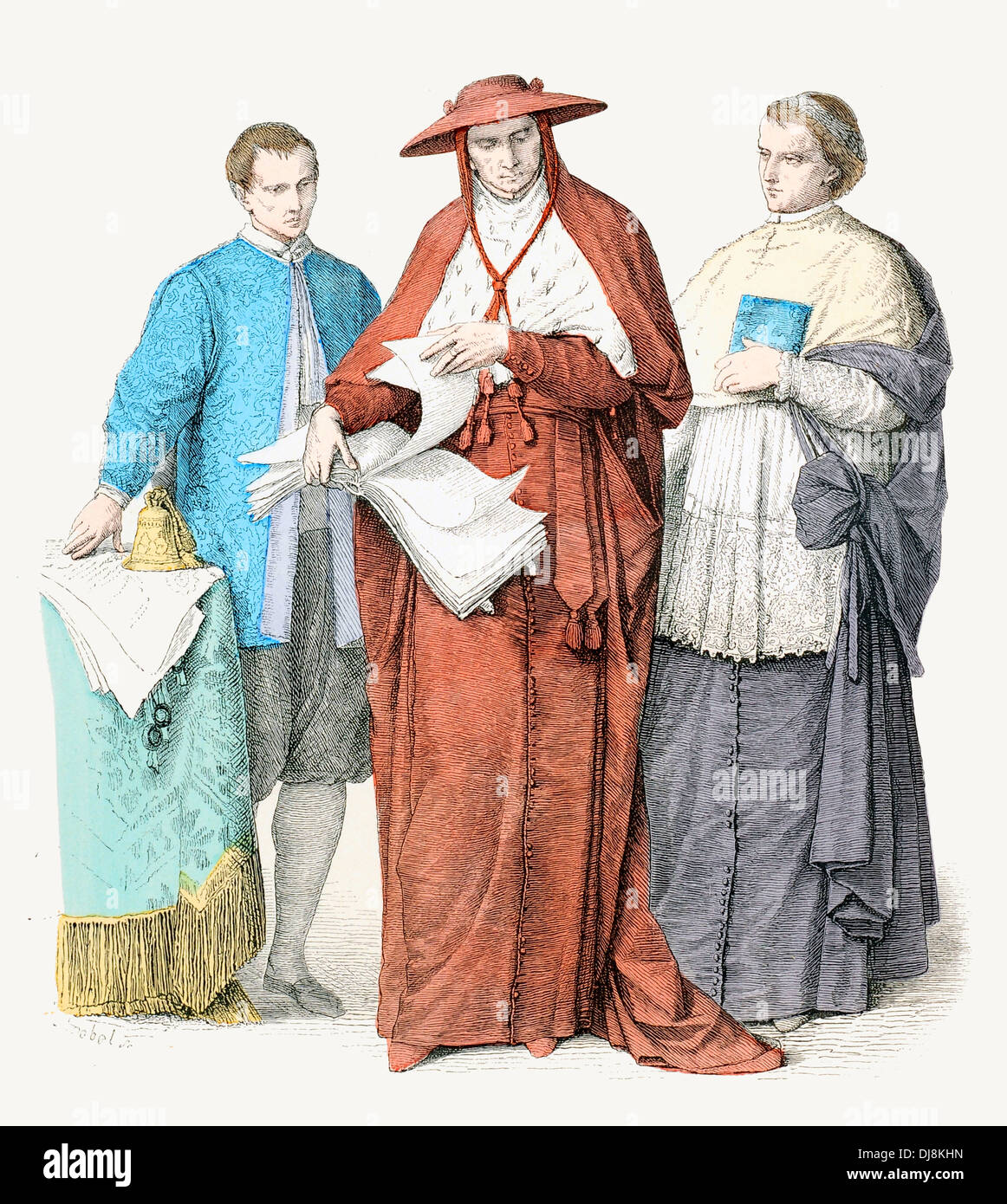 16th XVI 17th century XVII Italian Ecclesiastical costumes Cardinal and ...