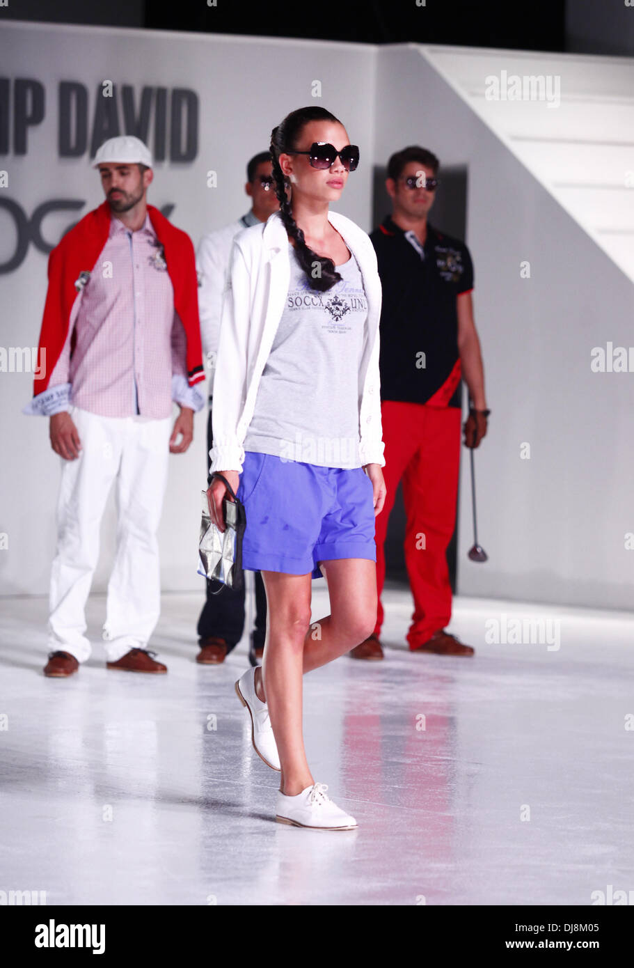 Dominique Miller at the Camp David/Soccx fashion show during the ...