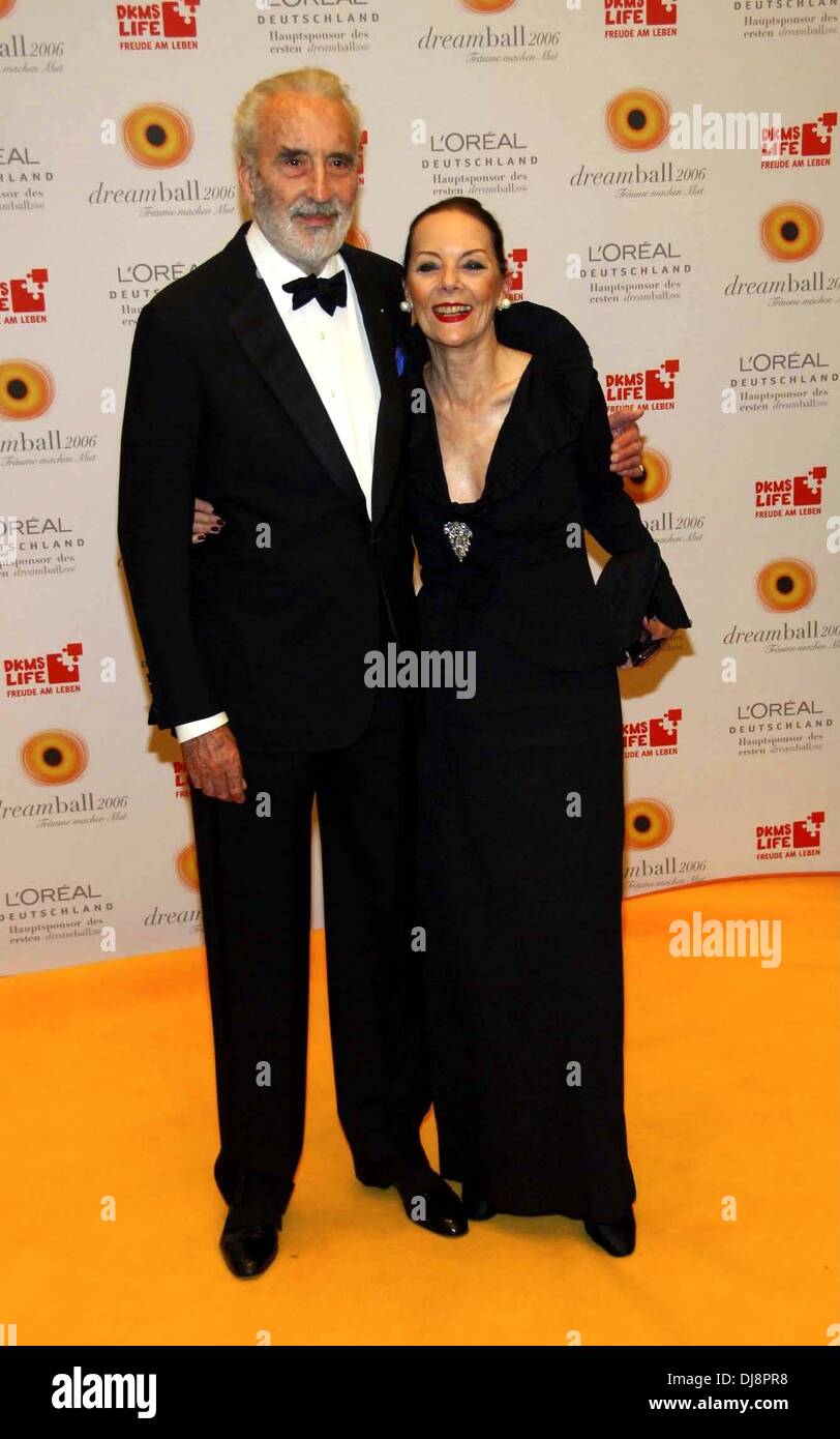 Christopher Lee and his wife Birgit at the Dreamball 2006 in Berlin ...