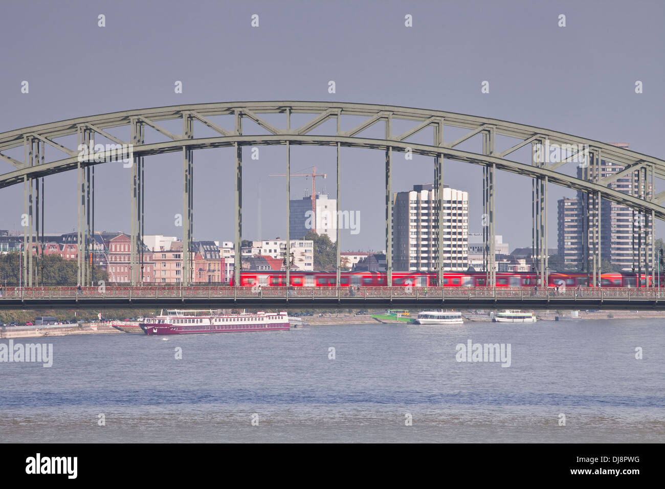 The rhine and hohenzollernbrucke hi-res stock photography and images ...