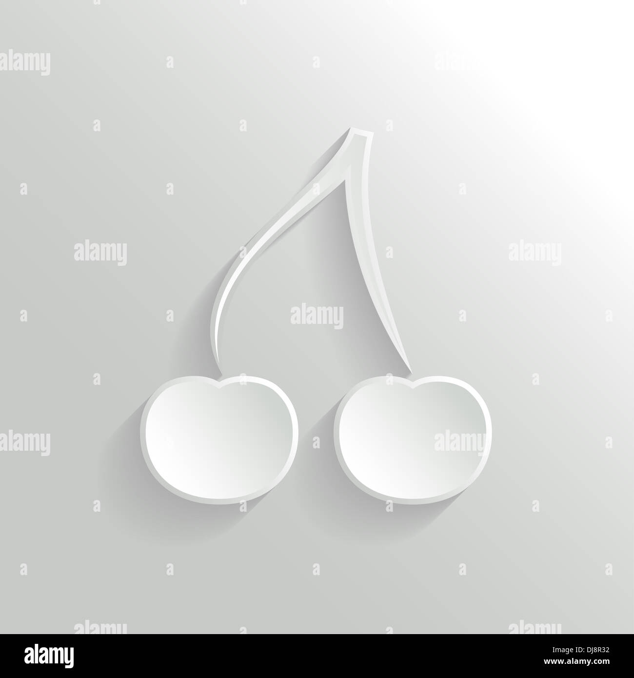 Cherry icon flat style hi-res stock photography and images - Alamy