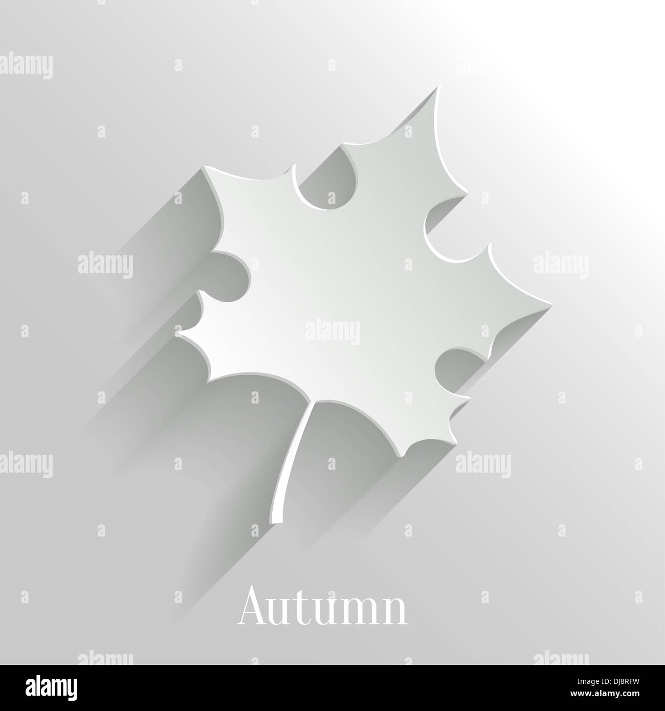 Abstract Maple Leaf on White Background Stock Photo - Alamy