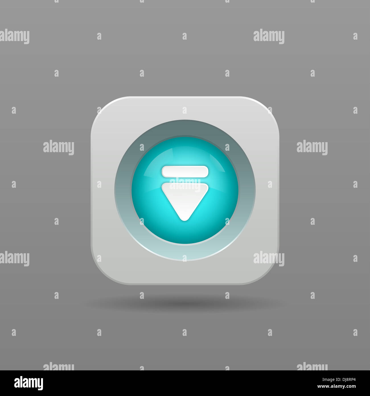 Down Button - Vector App Icon Stock Photo - Alamy