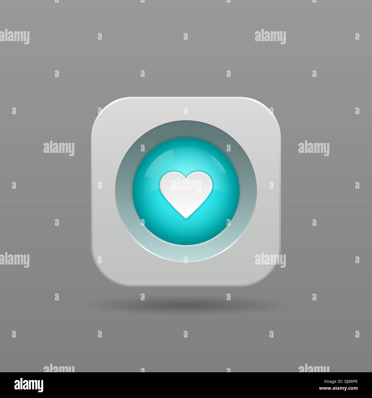 Heart Button - Vector App Icon Stock Photo - Alamy