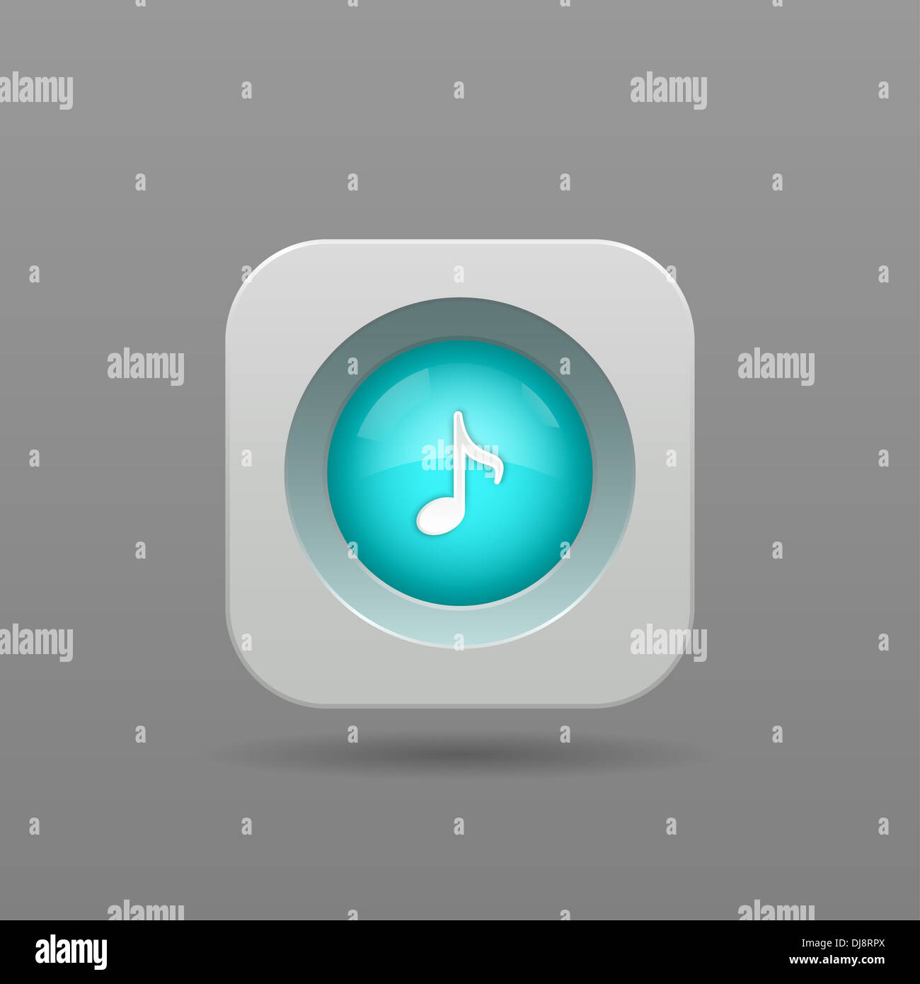 Music Note Button - App Icon Stock Photo - Alamy