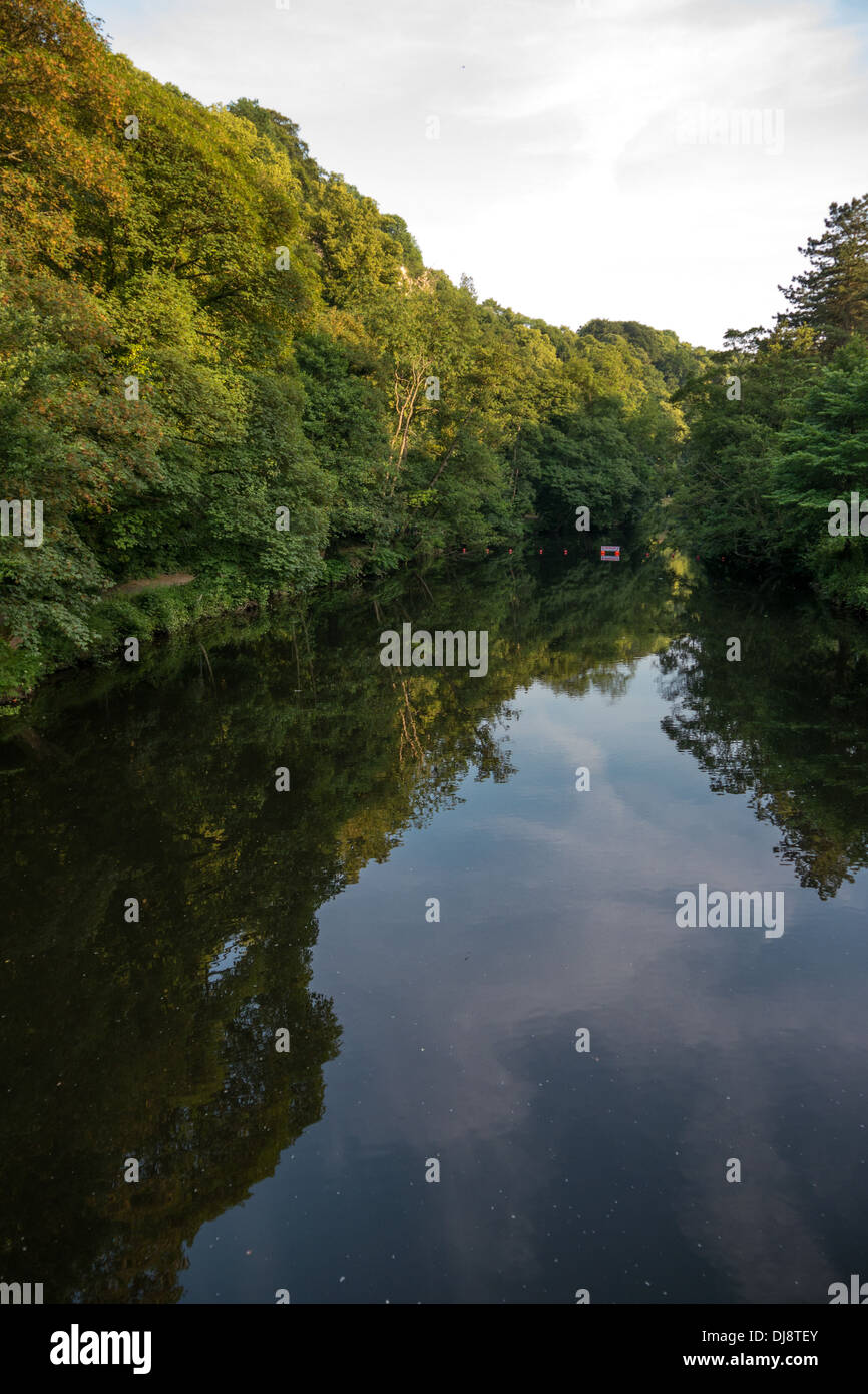 river derwent at matlock bath, peak district, derbyshire, uk Stock ...