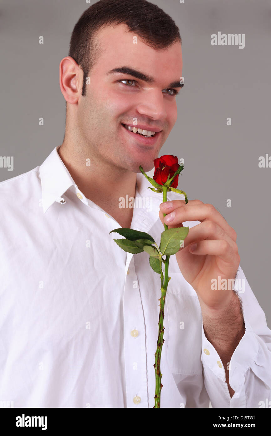 Valentine of a young man Stock Photo - Alamy