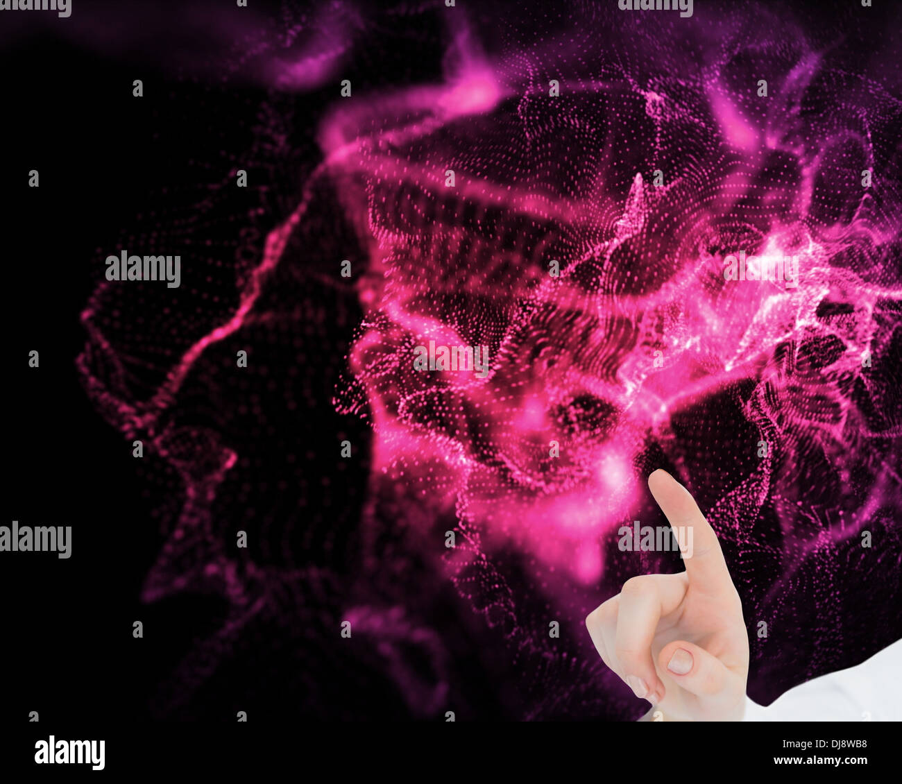 Woman pointing finger model hi-res stock photography and images - Alamy
