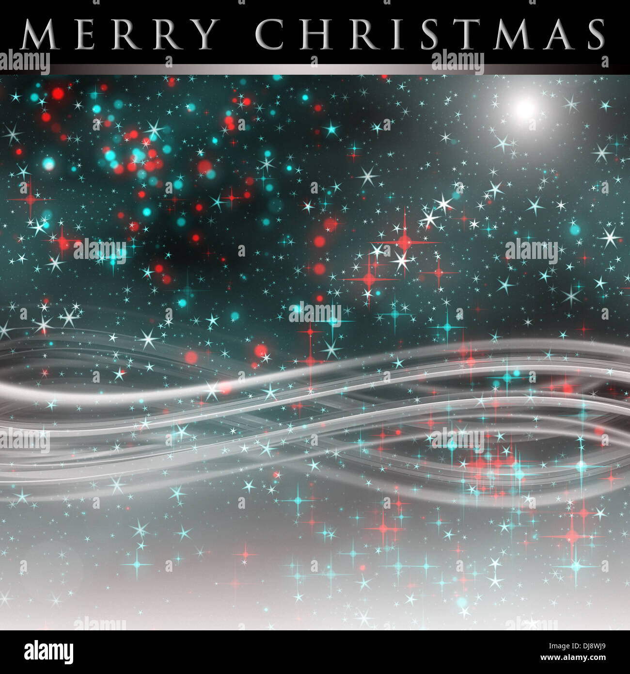 Fantastic Christmas wave design with glowing stars Stock Photo - Alamy