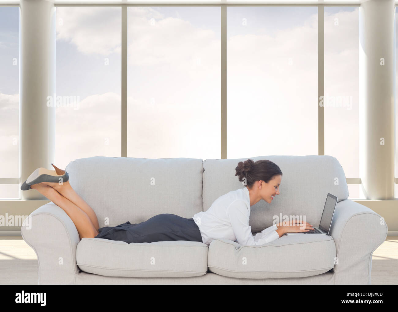 Lying on couch hi-res stock photography and images - Alamy