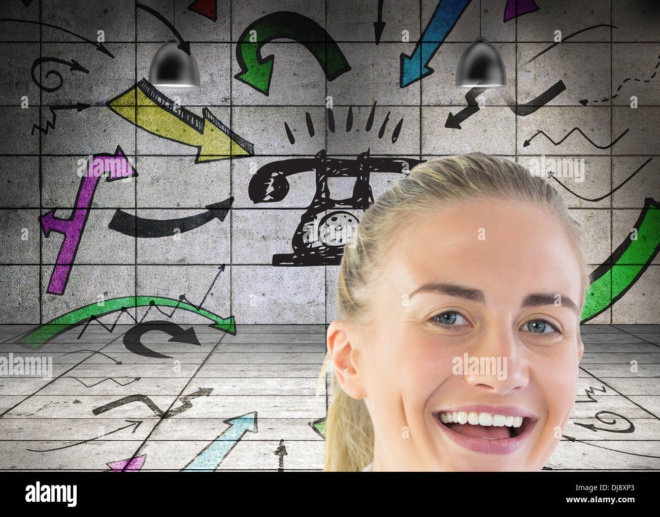 Laughing businesswoman looking at camera Stock Photo - Alamy