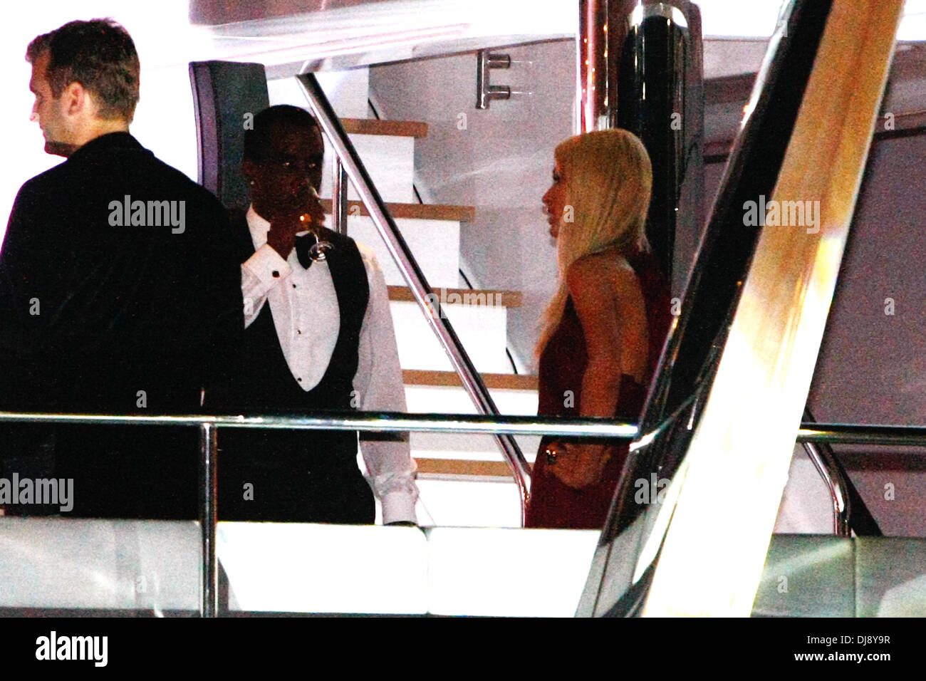 P Diddy aka Sean Combs and Tara Reid celebrating a party at P Diddy's ...