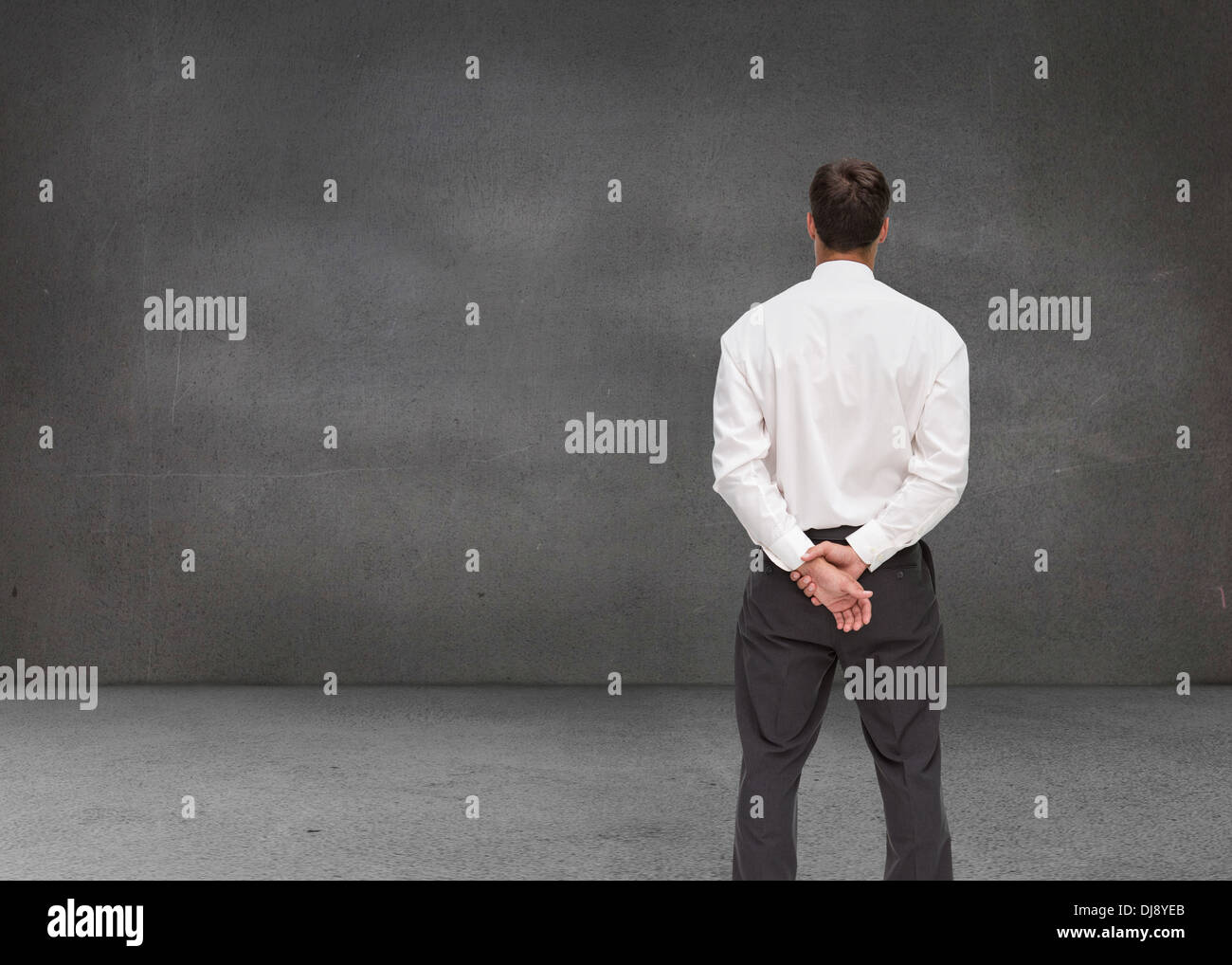 Businessman turning his back to camera Stock Photo - Alamy