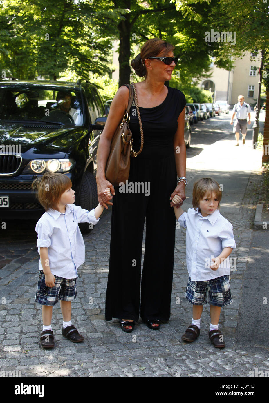 Soraya Lewe-Tacke and her twin sons at the wedding of her daughter Anna ...