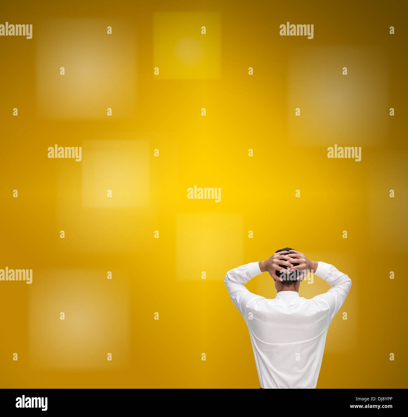 See his hands on the back of the head hi-res stock photography and ...