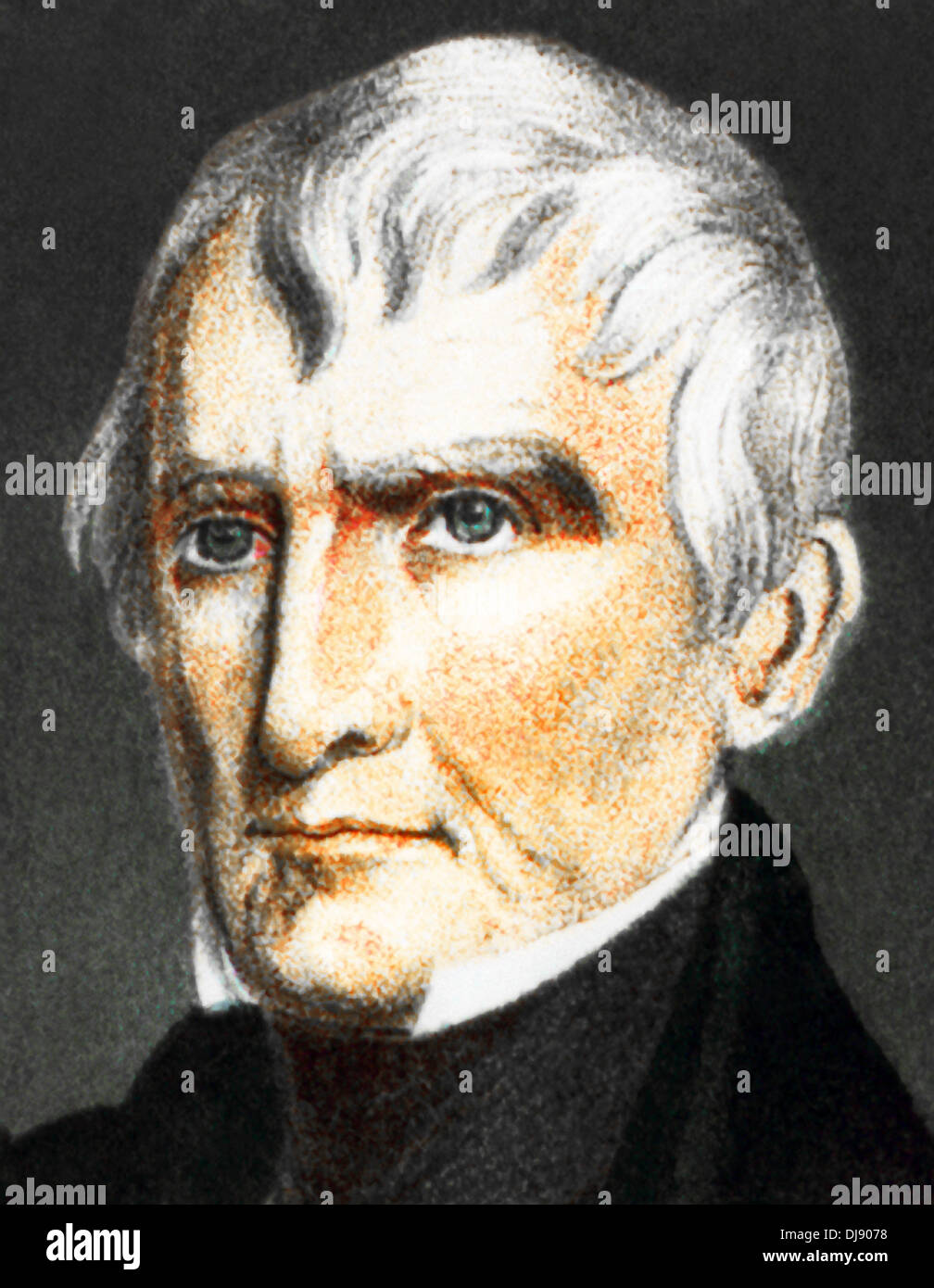 Vintage portrait of William H Harrison Stock Photo - Alamy