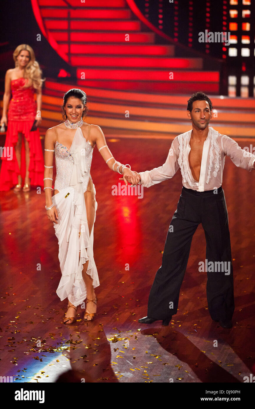 Rebecca Mir and Massimo Sinato at the grand finale of German RTL TV ...