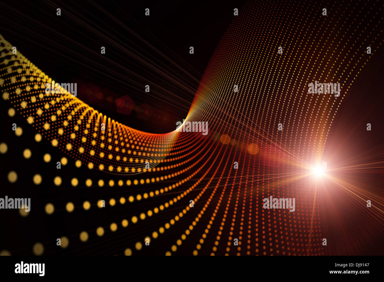 Futuristic technology wave background design with lights Stock Photo ...