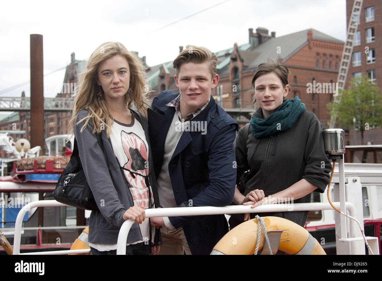 Julia Sophie Schabus, Max von der Groeben, Luisa Sappelt at a photocall ...