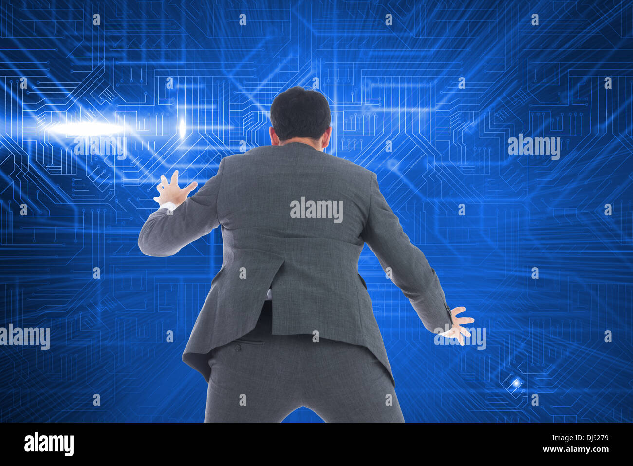 Composite image of businessman catching Stock Photo - Alamy