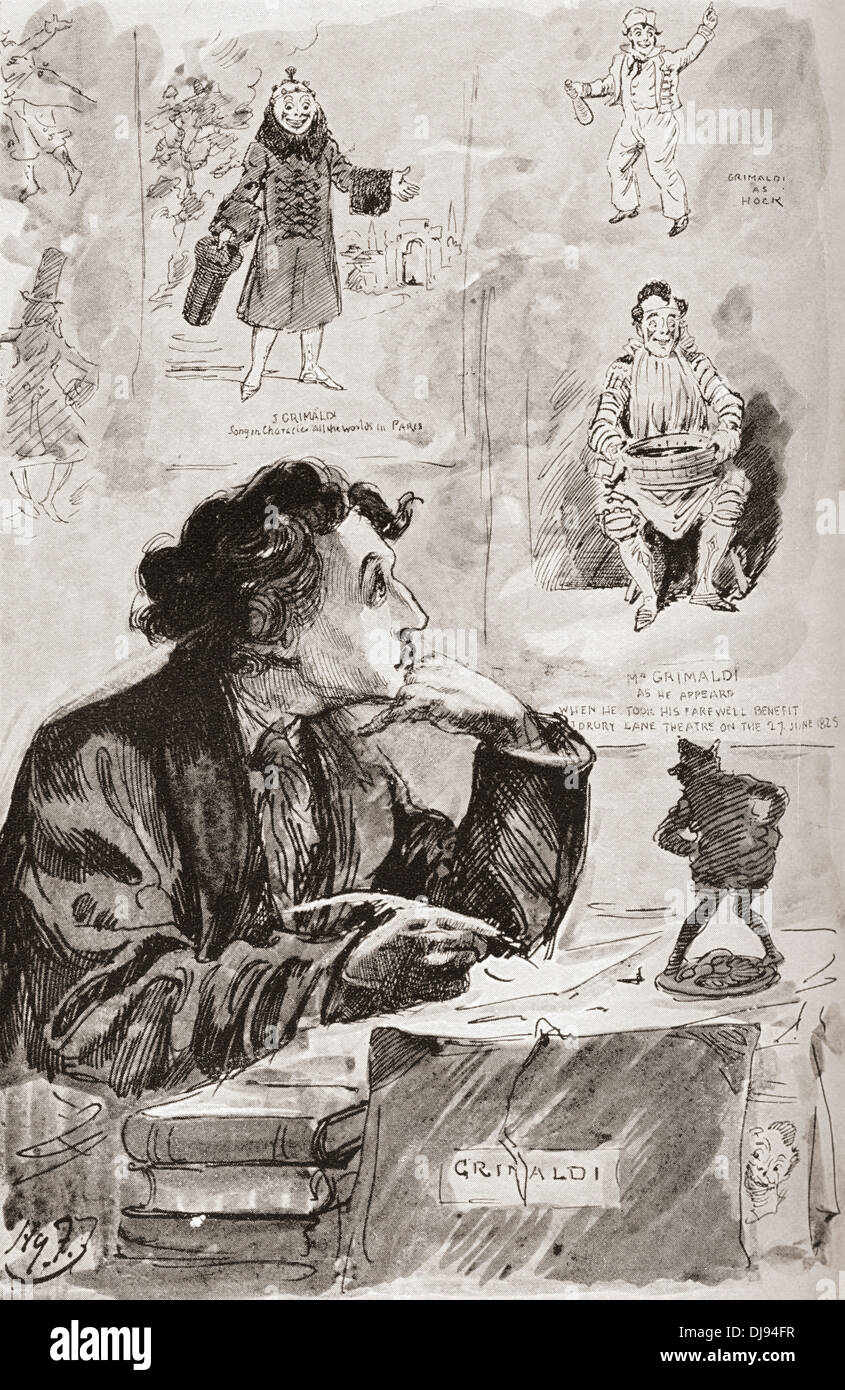 Memories Of Grimaldi Illustration By Harry Furniss From The Charles