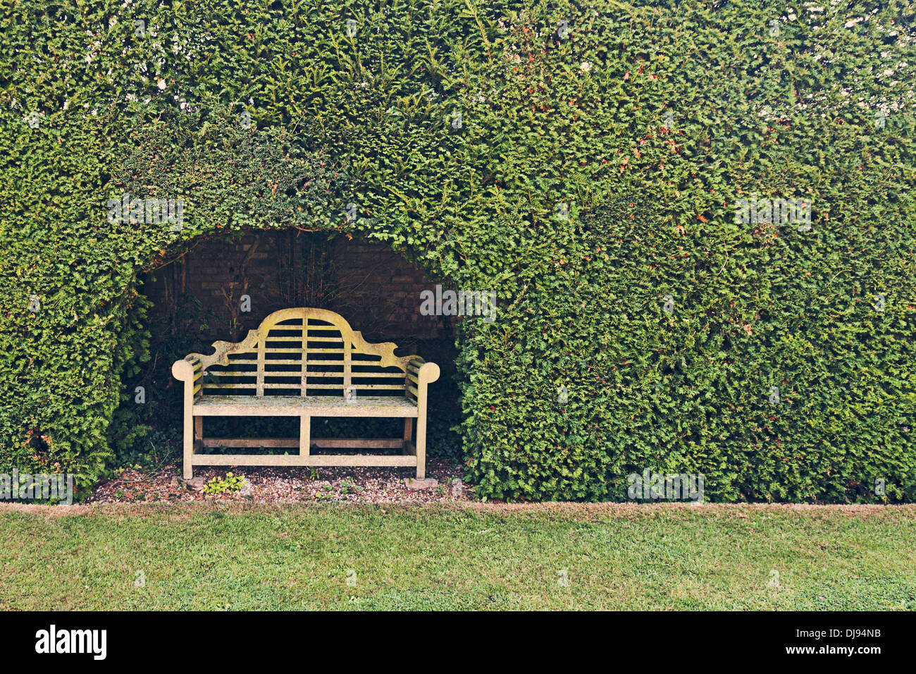 Bench hedge hi-res stock photography and images - Alamy