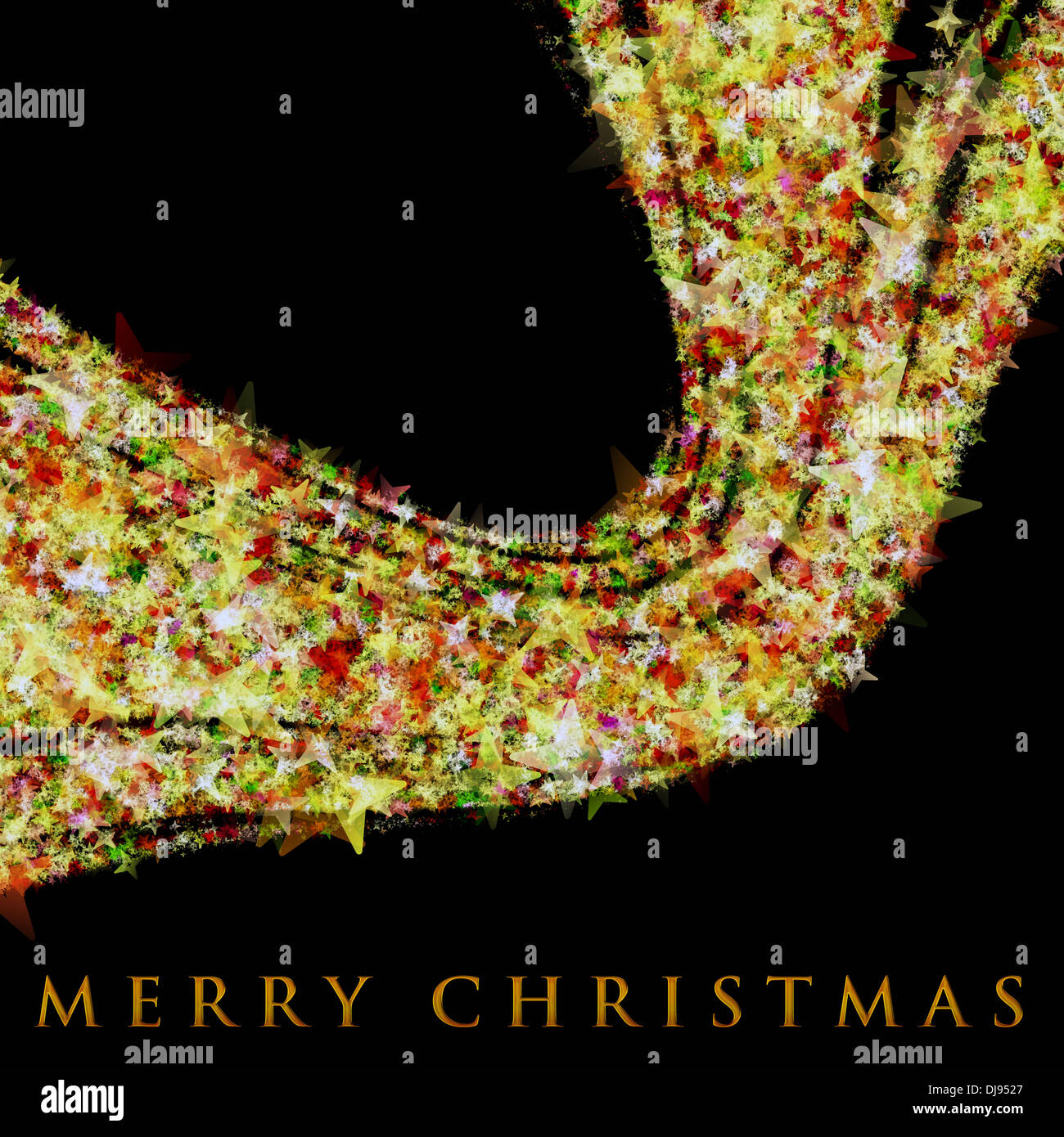 Fantastic Christmas wave design with glowing stars Stock Photo - Alamy