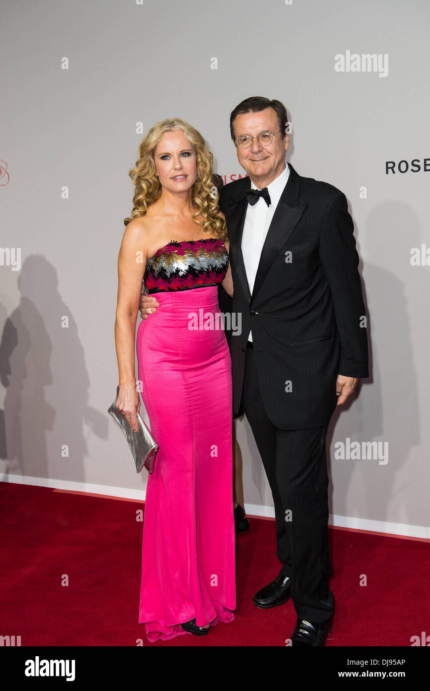 Katja Burkard and Hans Mahr at Rosenball 2012 gala in aid of Stiftung ...