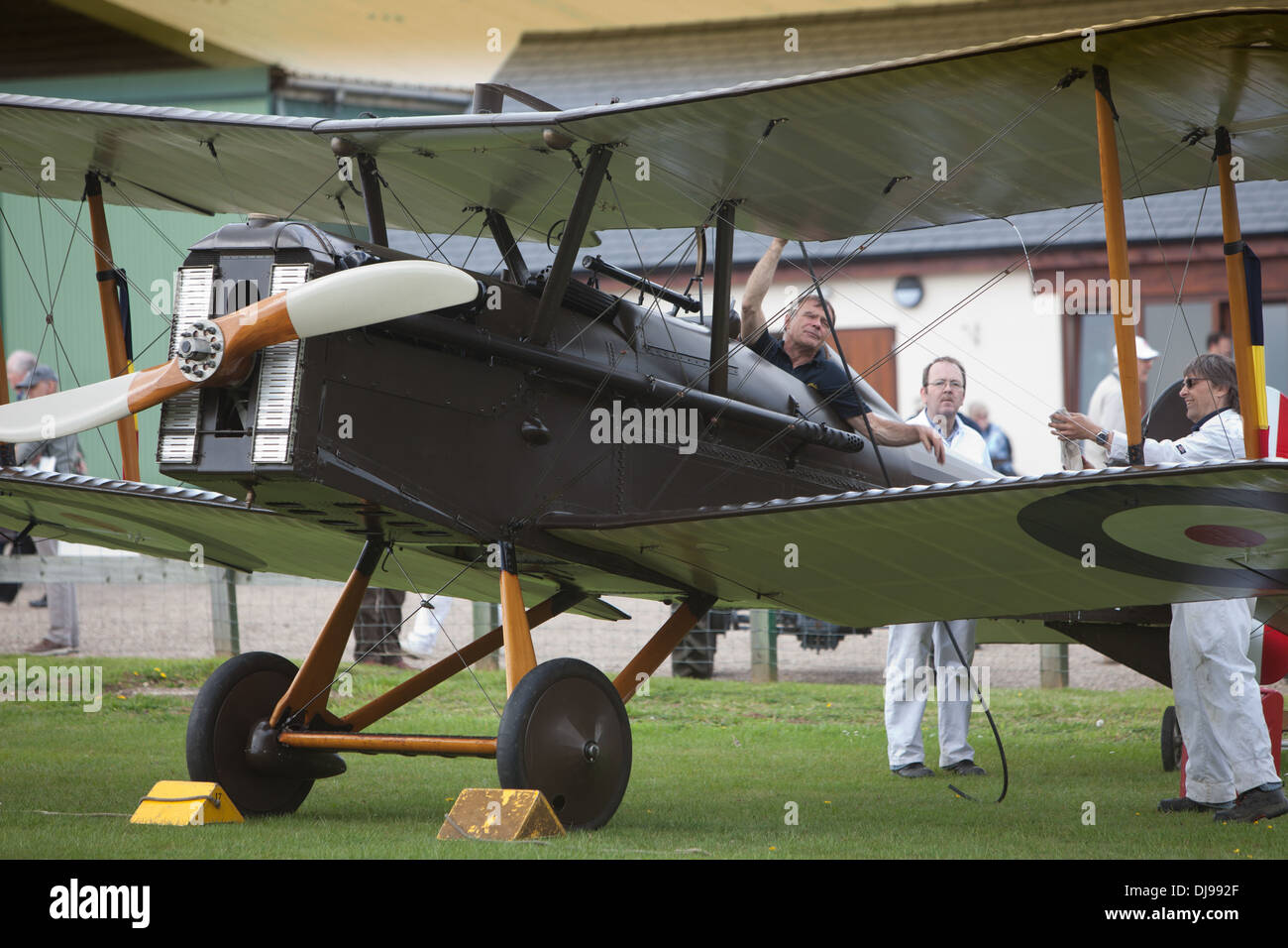 SE5A WW1 biplane aircraft at a Shuttleworth Collection air display at ...