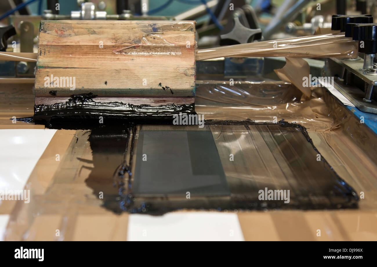 Manual screen printing industry hi-res stock photography and images - Alamy