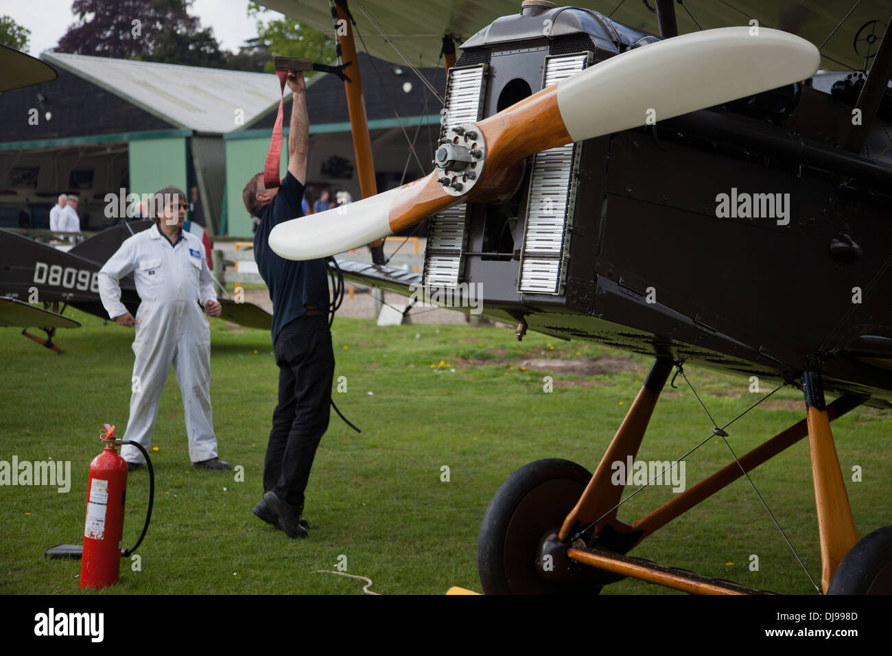 SE5A WW1 biplane aircraft at a Shuttleworth Collection air display at ...